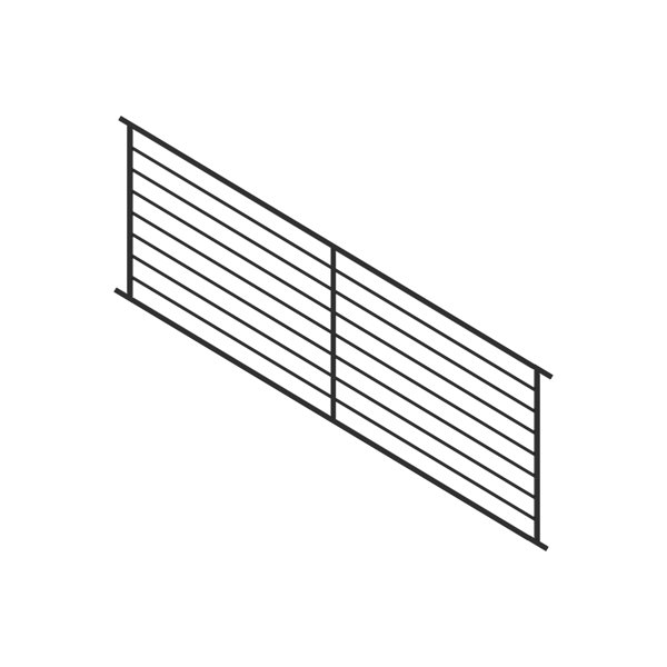 Fortress Building Products Fe26 Axis Steel Railin.g Stair Panel | Wayfair