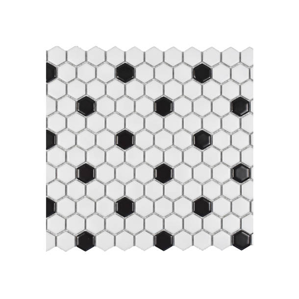 Roca Tiles CC Mosaics 12'' W x 12'' L Beveled Porcelain Tile Mosaic ...
