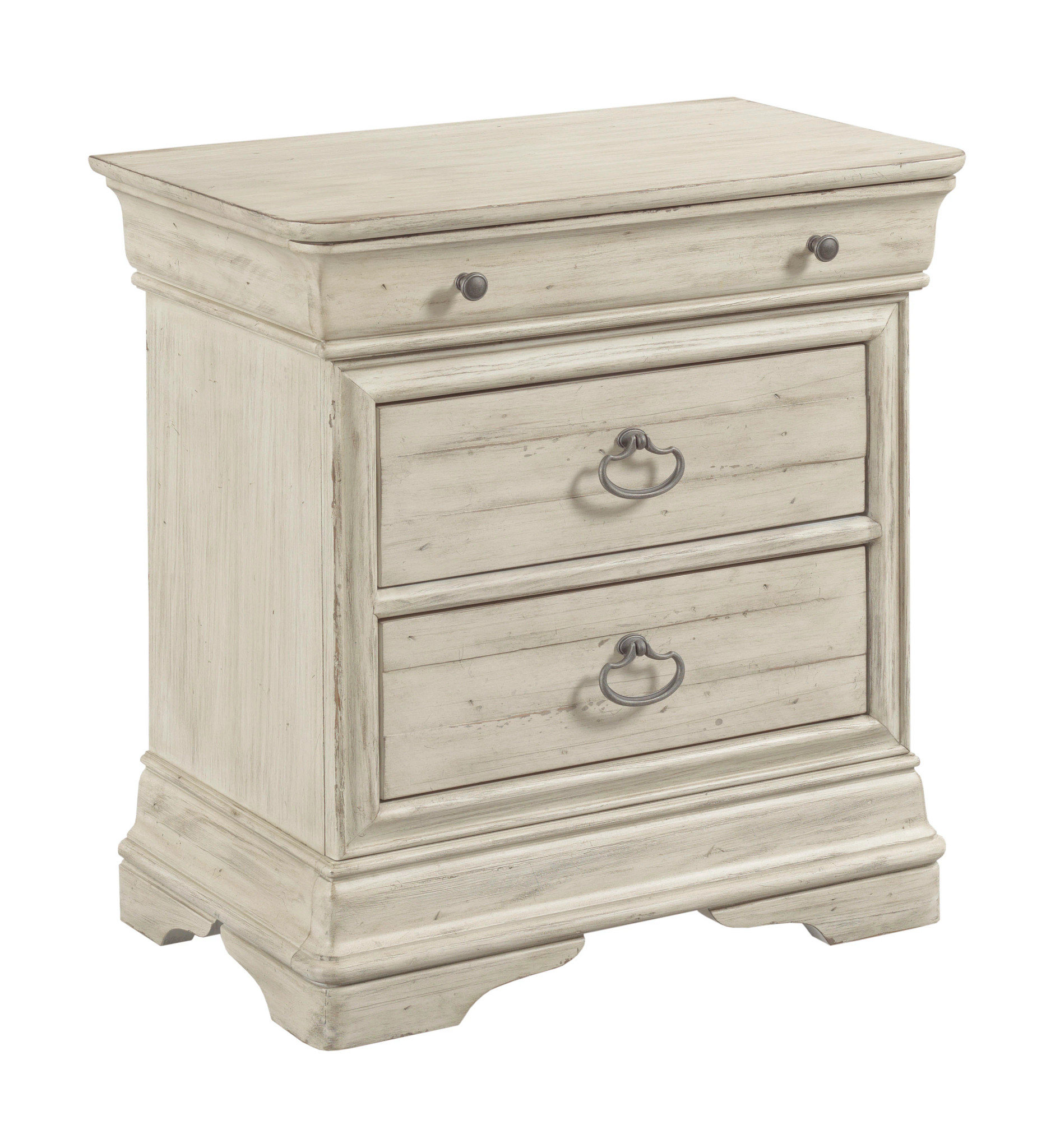 One Allium Way® Shaylene 3 - Drawer Solid Wood Nightstand in Beige ...