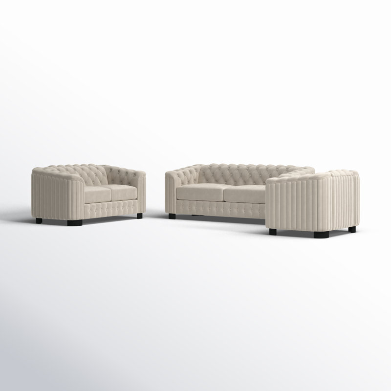 Willa Arlo™ Interiors Wanda 3 Piece Velvet Living Room Set & Reviews ...