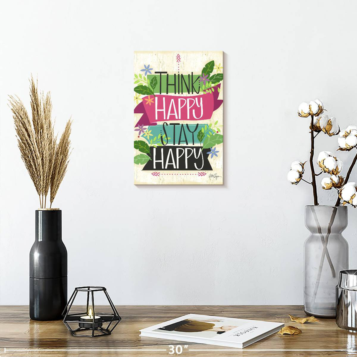 Ebern Designs Tergel Think Happy Stay Happy - Wayfair Canada