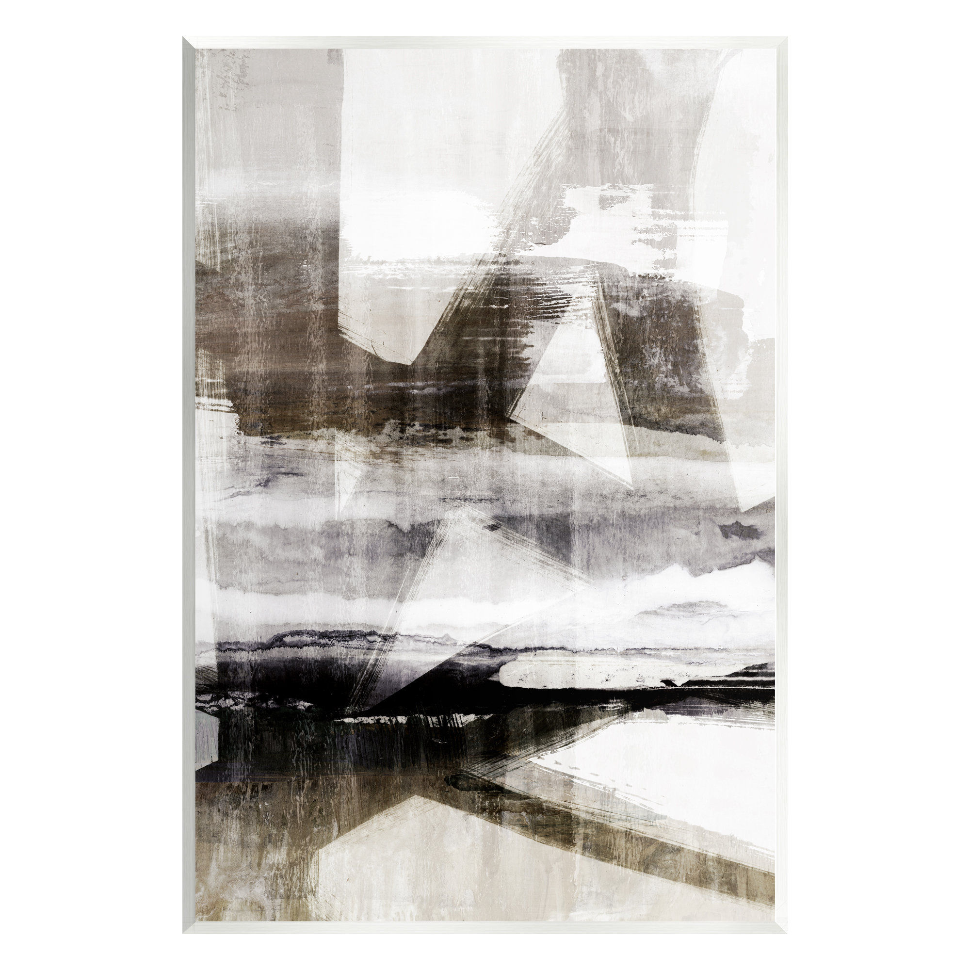 Stupell Industries Abstract Black Streaks Layered Lines Wall Plaque Art ...