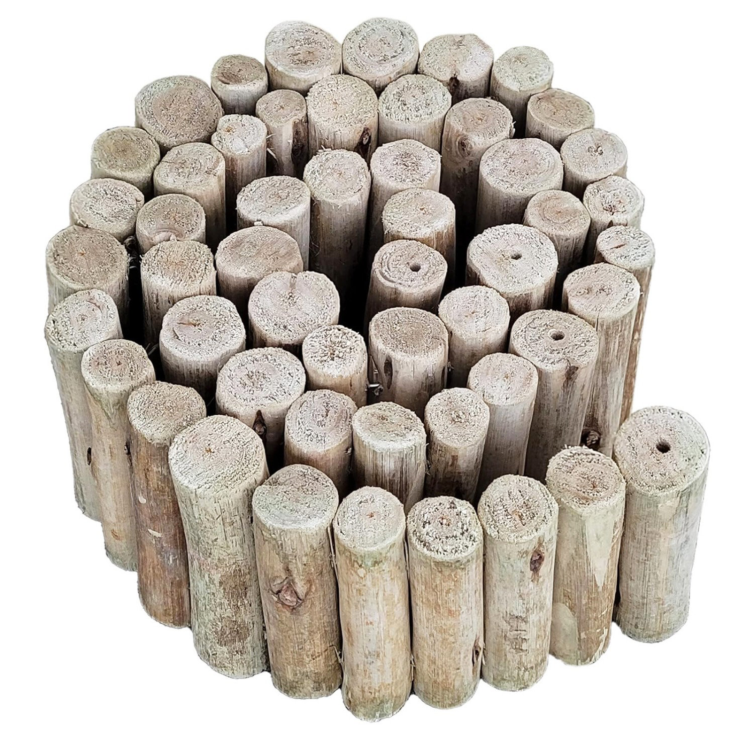 NIHAISHI 72"W Wood Solid Log for Landscape Fence Borders | Wayfair