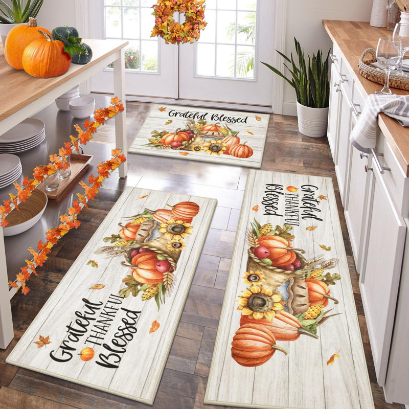 Rosalind Wheeler Non Slip Kitchen Rugs Sets of 3 | Wayfair