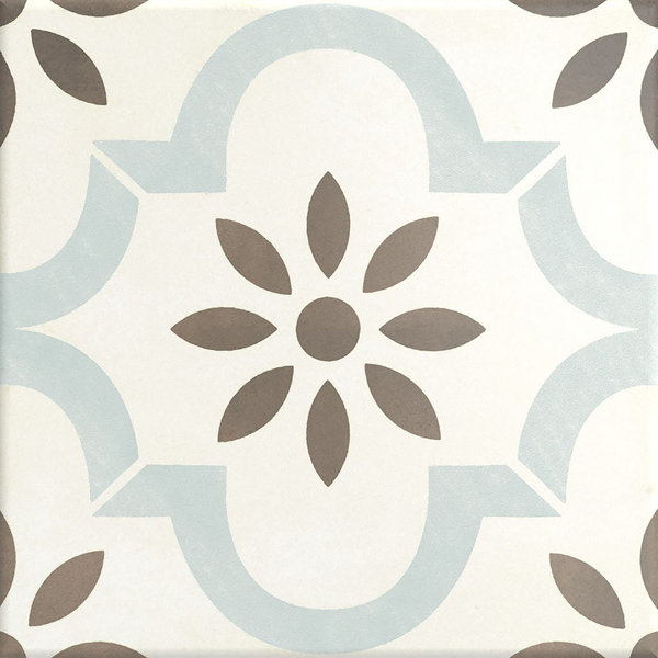 Andova Istanelle Theosis Blue 8-in. Encaustic Patterned Matte Porcelain ...