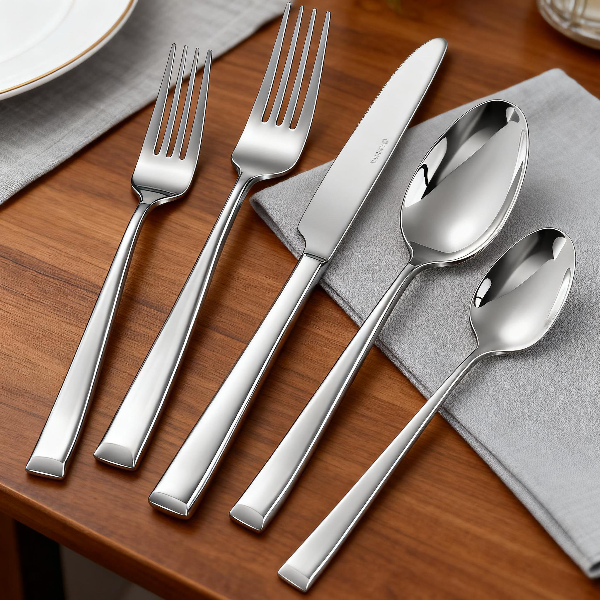 Hokku Designs Premium Imperial 20-Piece Stainless Steel Silverware Set ...