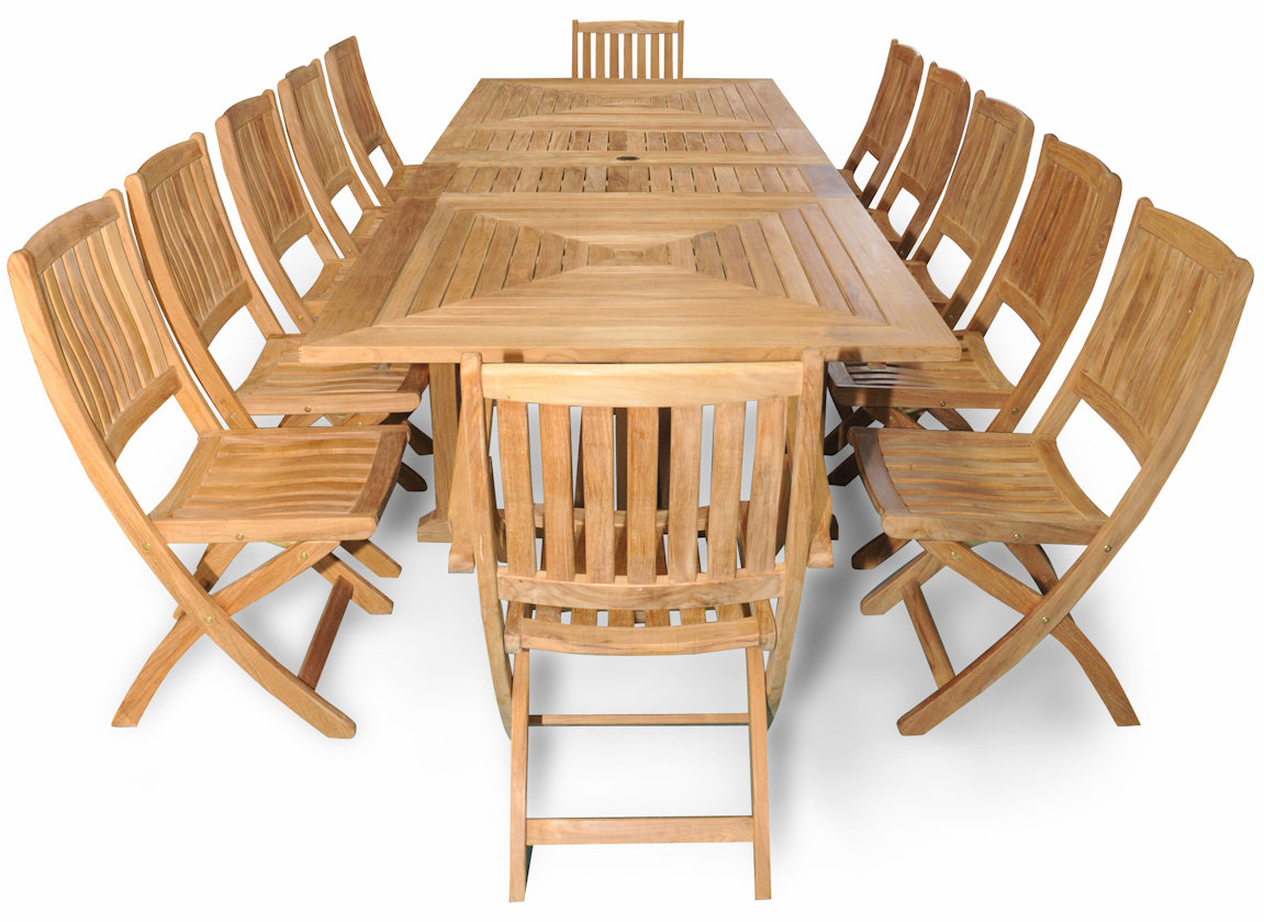 Regal Teak Sanibel Grand Teak 13 Piece Dining Set | Wayfair