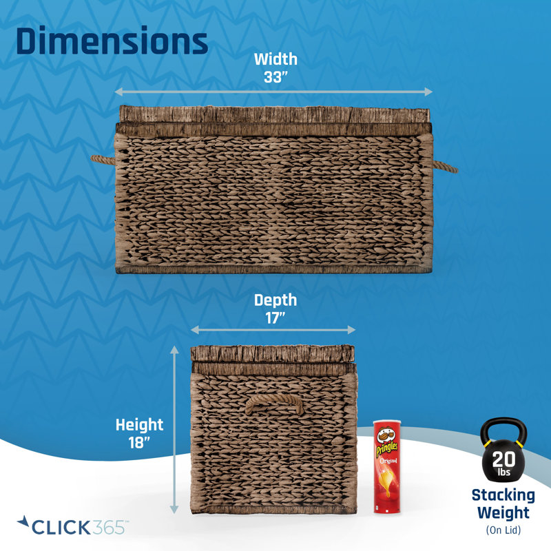 ClickDecor Bella ClickDecor Rustic Farmhouse Wicker Lightweight Indoor ...