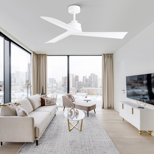 Wrought Studio™ Japaul 52" 3-Blade Propeller Lightless Ceiling Fan with ...