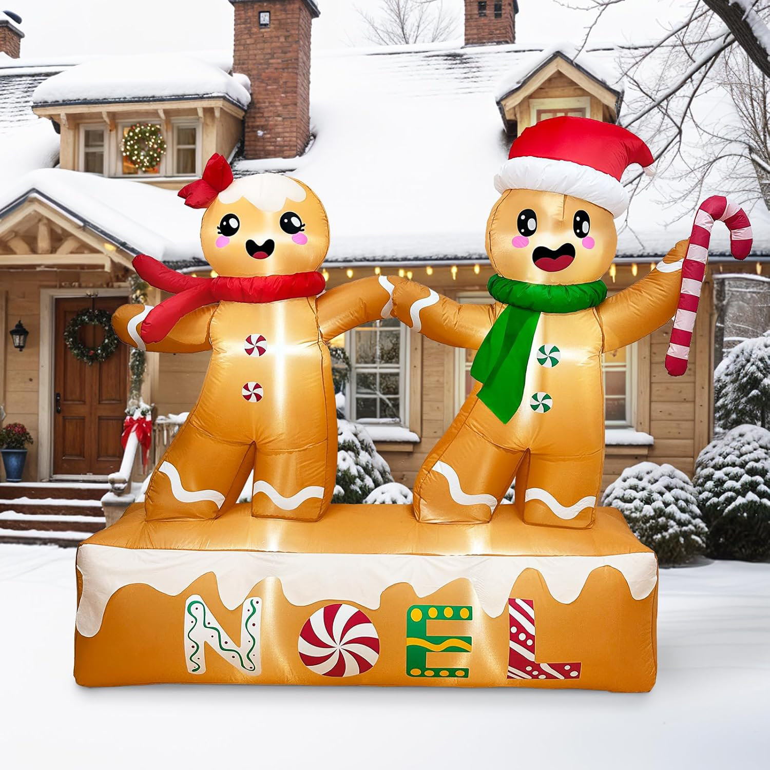 The Holiday Aisle® 6FT Christmas Inflatable Outdoor Decoration, Couple ...