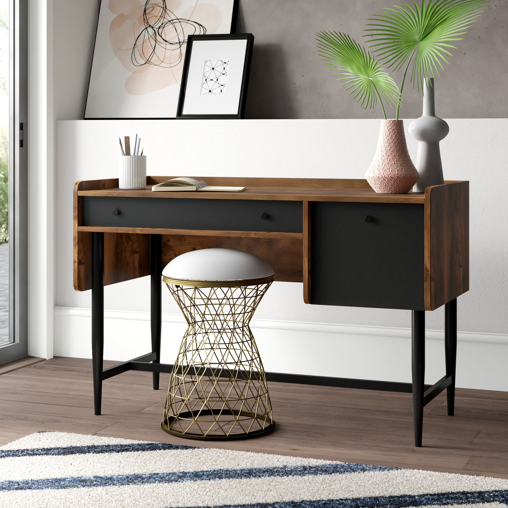 Mercury Row® Posner Metal Base Computer Desk & Reviews | Wayfair