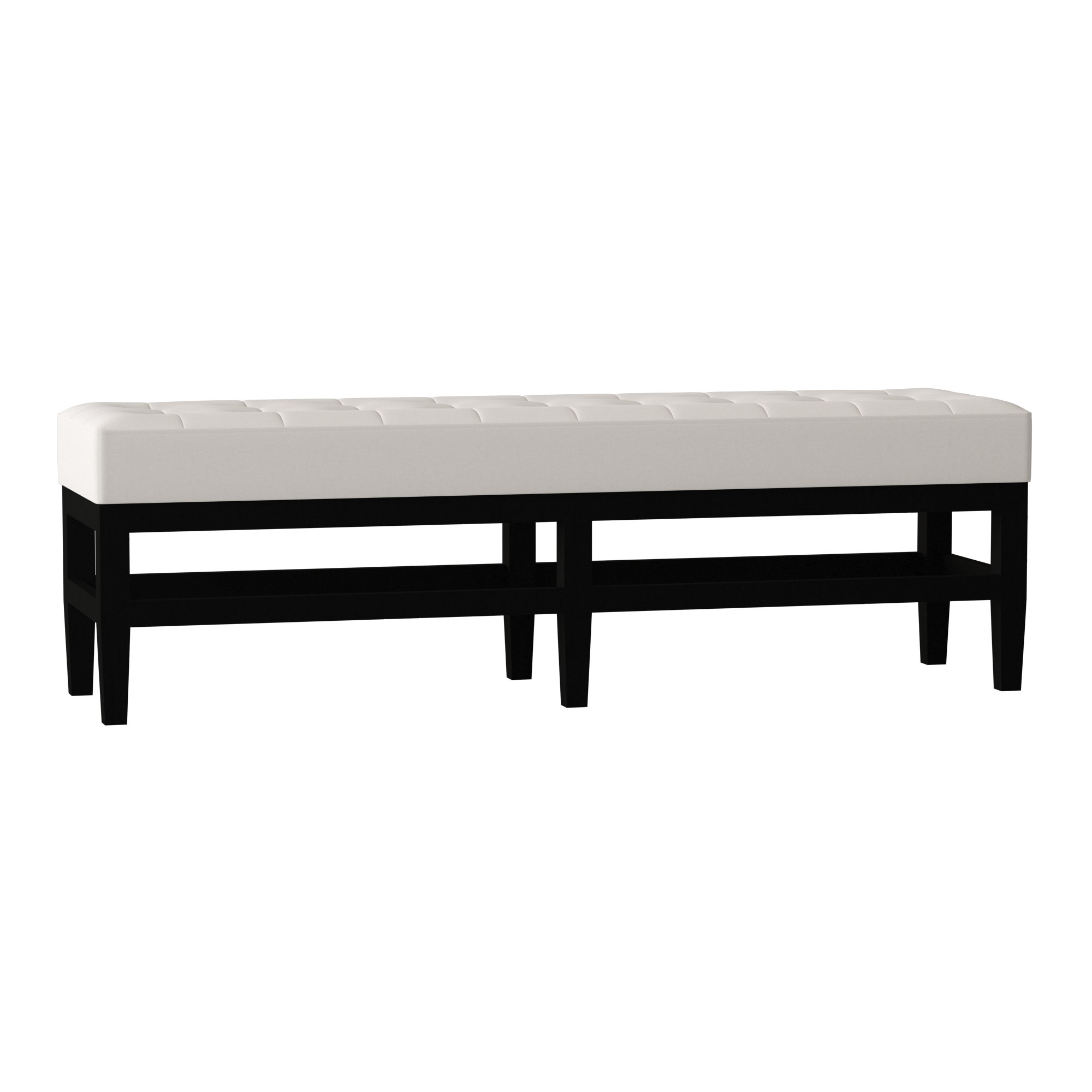 Latitude Run® Galindo-White Upholstered Bench & Reviews | Wayfair