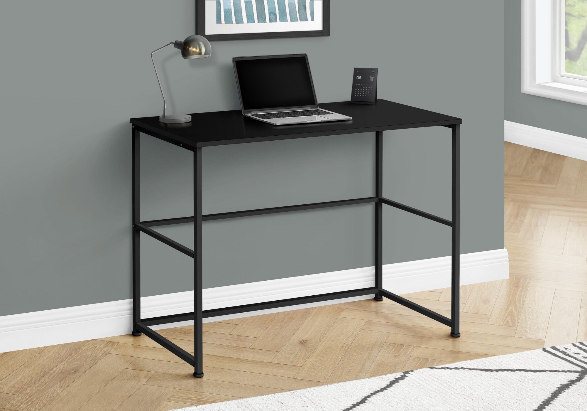 Ebern Designs Computer Desk, Metal Frame Desk, Office Desk | Wayfair