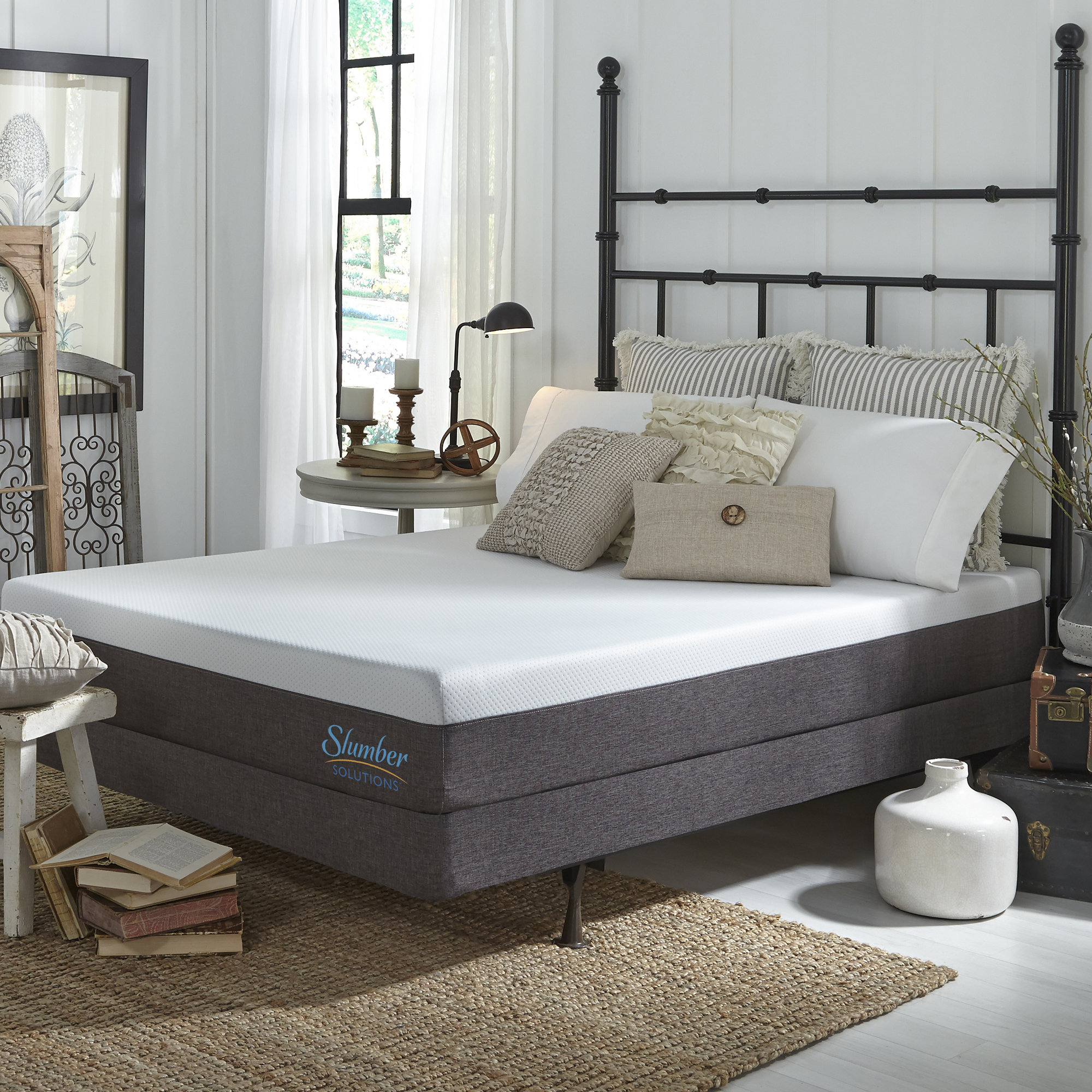 Slumber Solutions Restore Medium Gel Memory Foam Mattress Set & Reviews ...