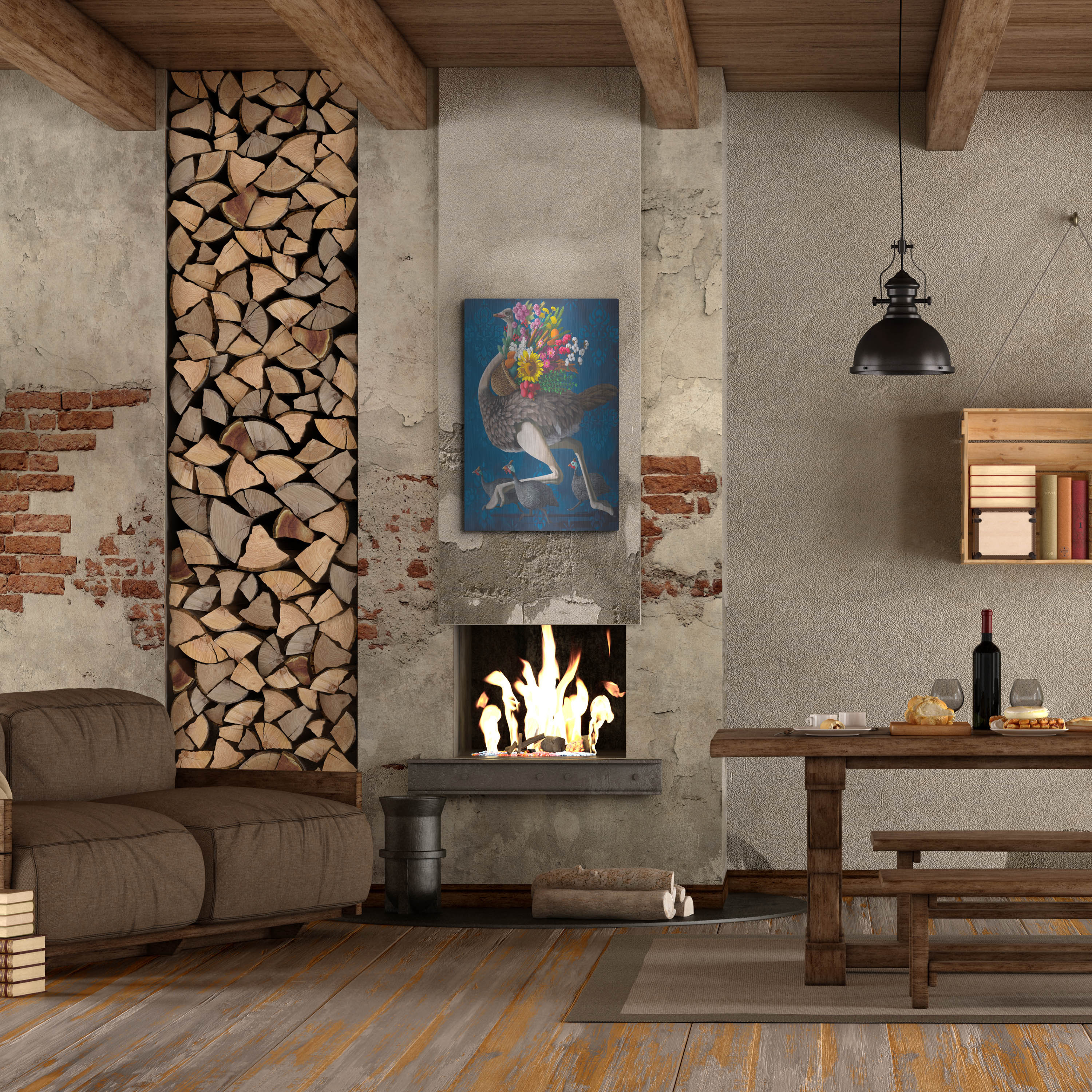 Winston Porter 'Running Ostrich' by Heather Gauthier Art Metal Wall Art ...