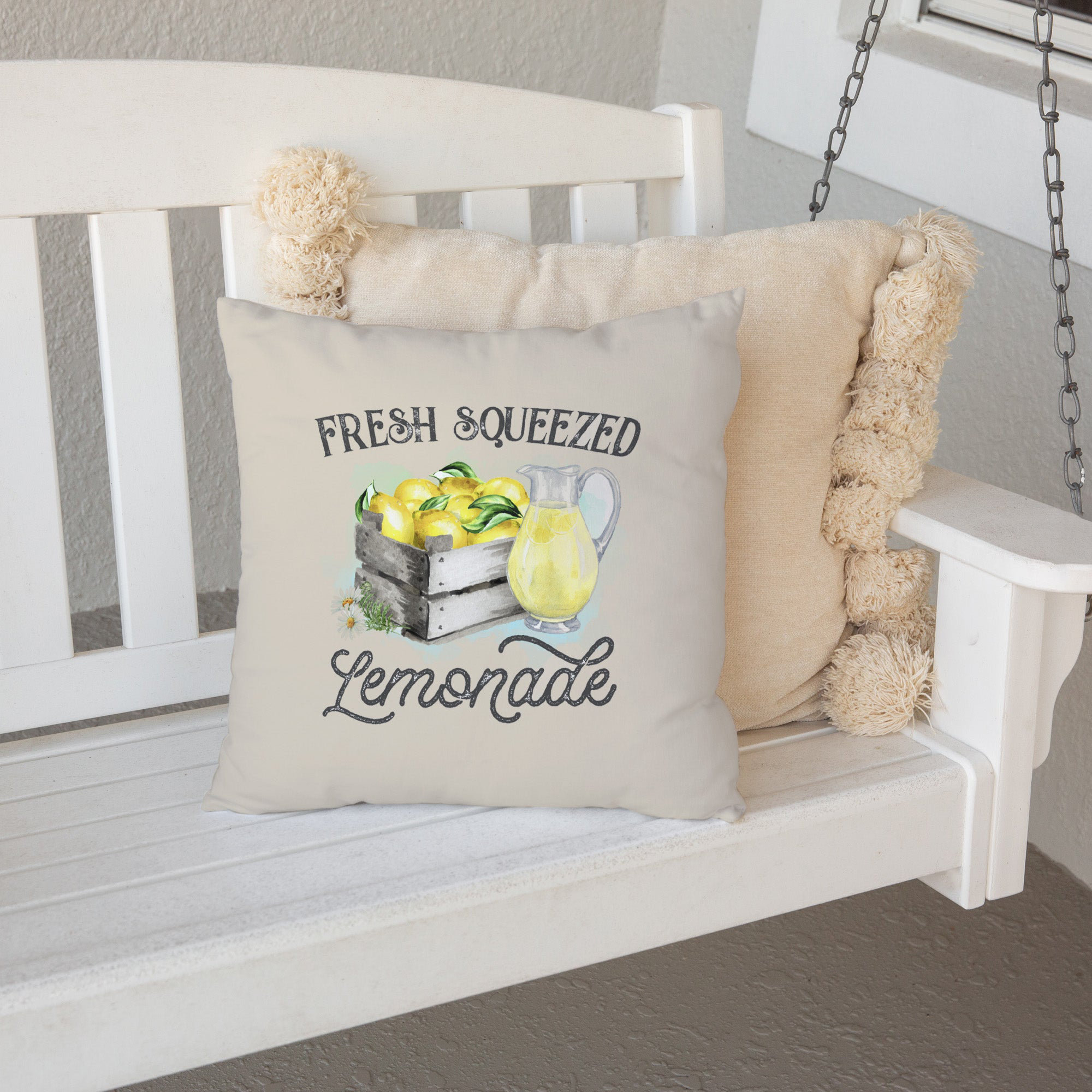 Cotton & Crate Fresh Lemonade- Summer Cotton Pillow Cover | Wayfair