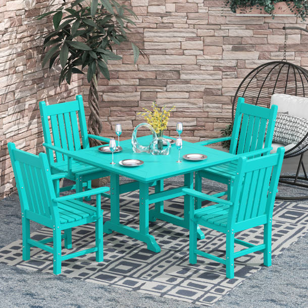 Lark Manor Alirah Plastic Dining Table & Reviews | Wayfair