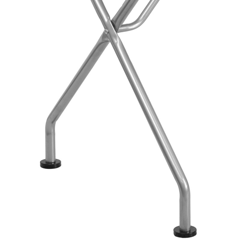 Ebern Designs Eriksen Computer Desk with Raised Border and Silver Metal ...