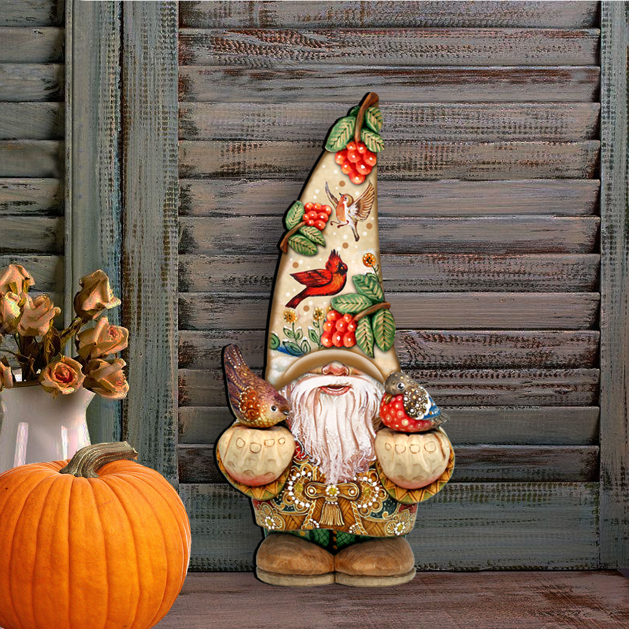 The Holiday Aisle® Fall Dwarf Wooden Door Hanger | Wayfair