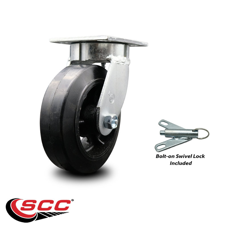 Service Caster Kingpinle Swivel Caster with Swivel Lock | Wayfair