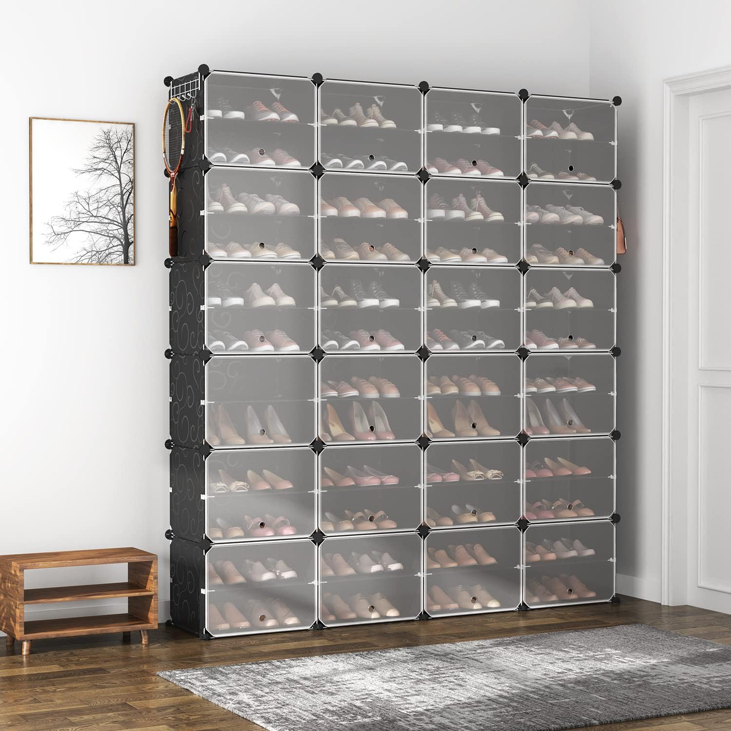 Corrigan Studio® Shoe Storage Cabinet, 12-Tier Shoe Organizer 96 Pairs ...
