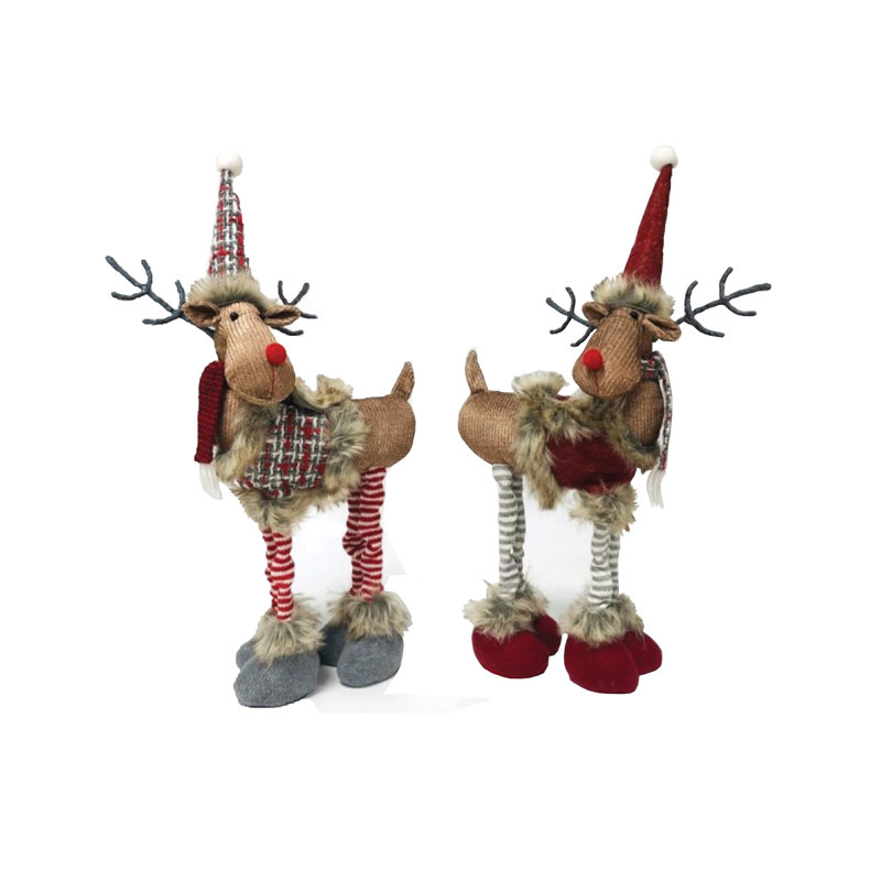 The Holiday Aisle® 2 Piece 16" Plaid Moose Set | Wayfair