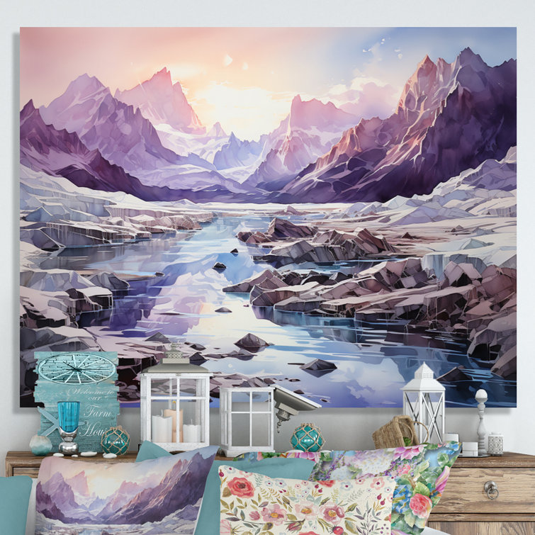 Millwood Pines Bettzy " Purple Glacier Glacial Glow " | Wayfair