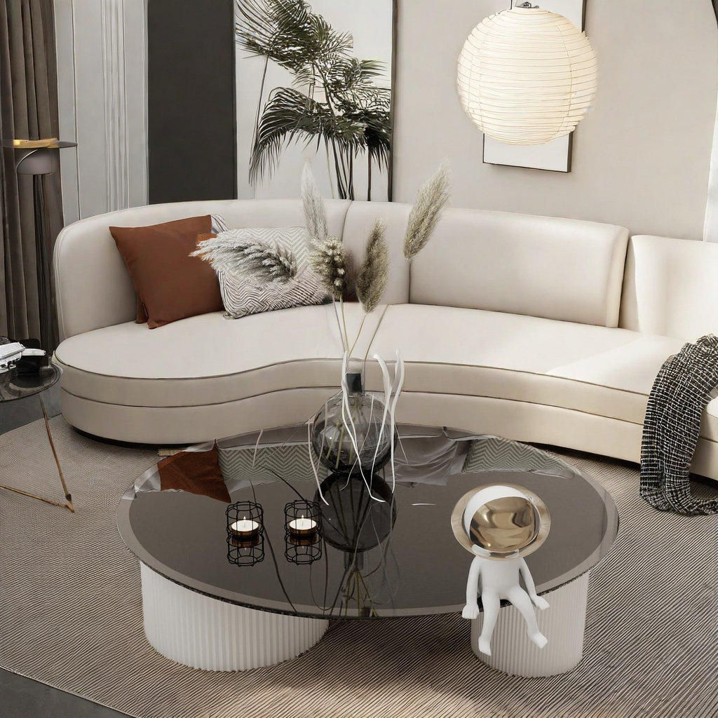 Lark Manor™ Meribah Transparent Glass Dining Table Top, Round Glass ...