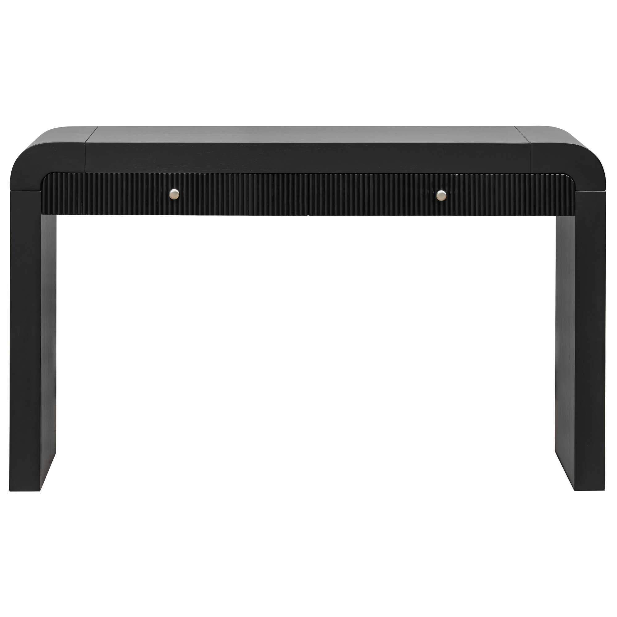 Latitude Run® Raize Rustic Console Table With Fluted Drawer Front | Wayfair