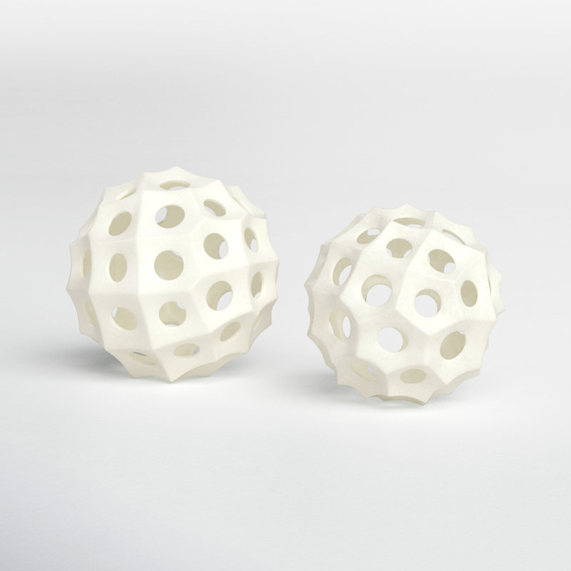 Birch Lane™ Jonali 2 Piece Orb Abstrac Sculpture Set | Wayfair