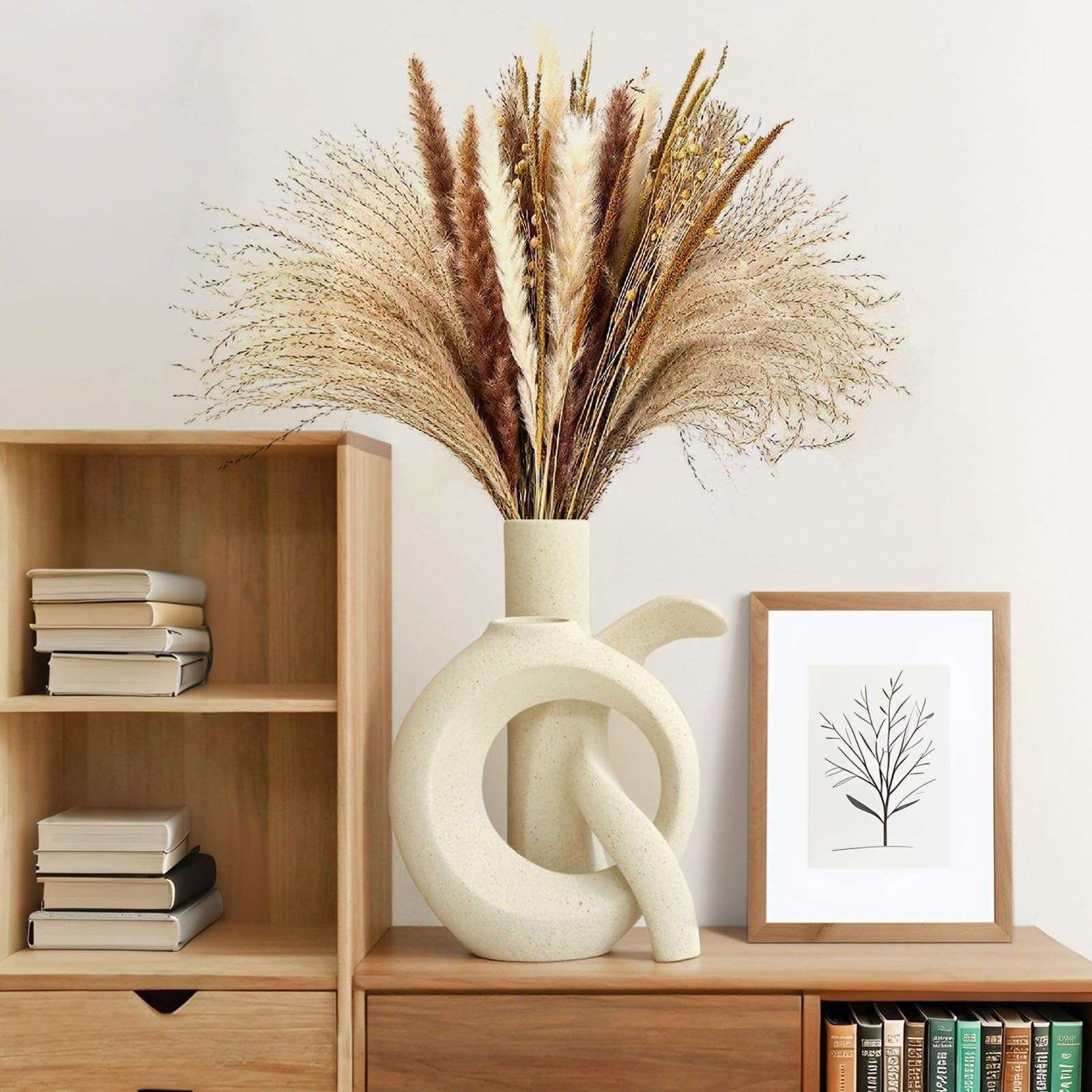 Ivy Bronx Assemble OK Vase, Modern Boho Ins Style Matte Sculptural ...