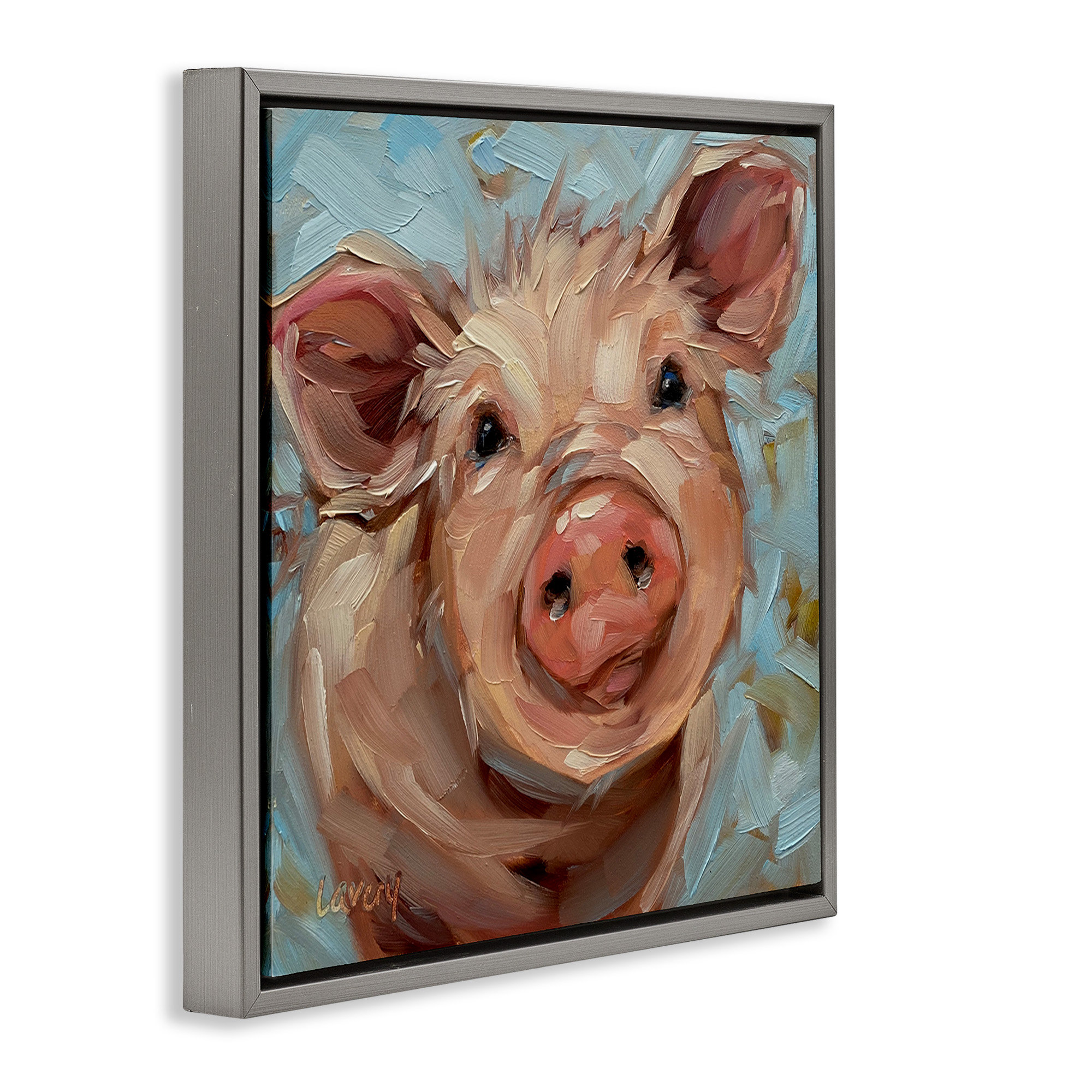 August Grove® Modern Pig Portrait Farm Animal | Wayfair