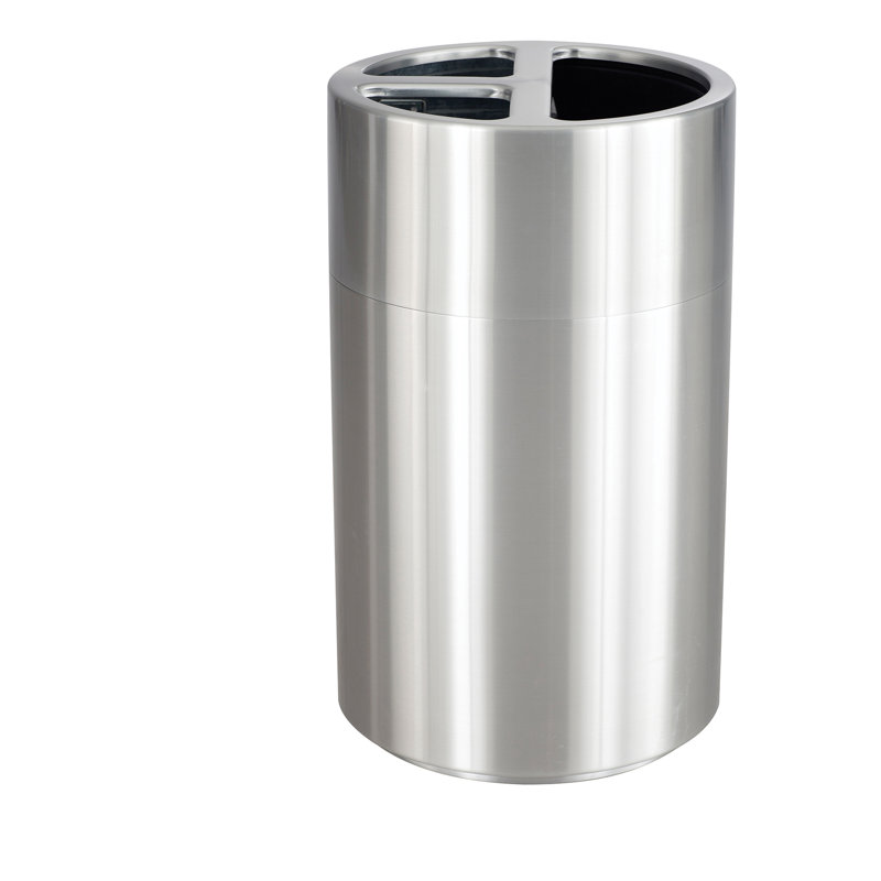 Safco Products Company Triple Bin Receptacle 40 Gallon Multi ...