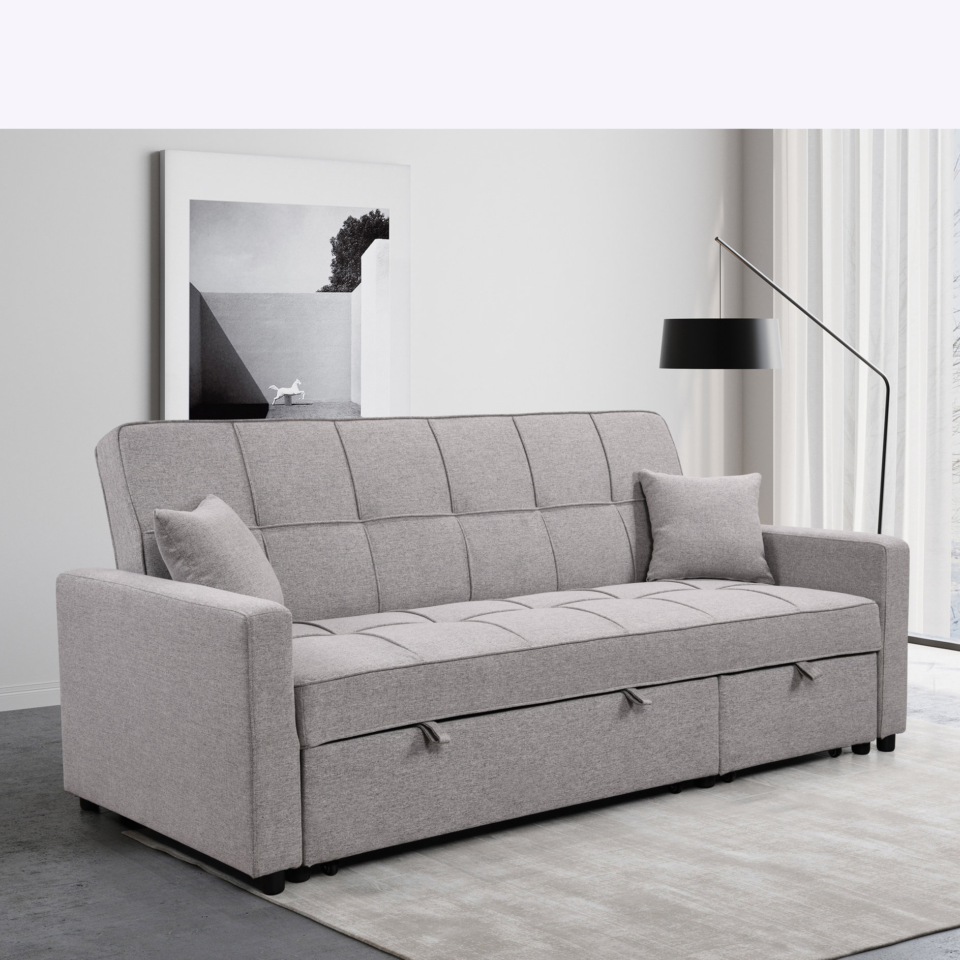 Latitude Run® 83"Pull Out Couch Bed | Wayfair