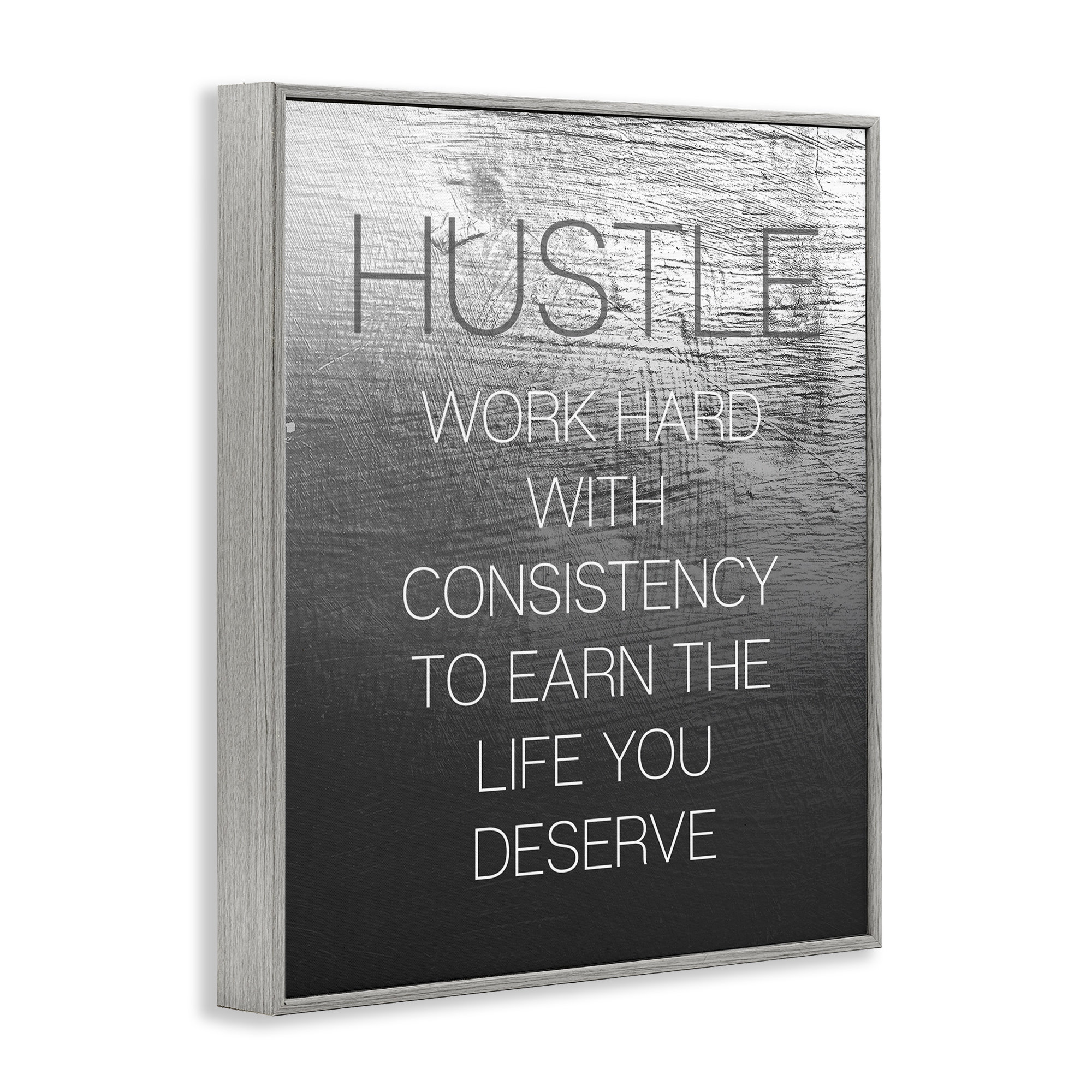 Ebern Designs Hustle Motivational Definition Framed Giclee Art by Daphne Polselli | Wayfair