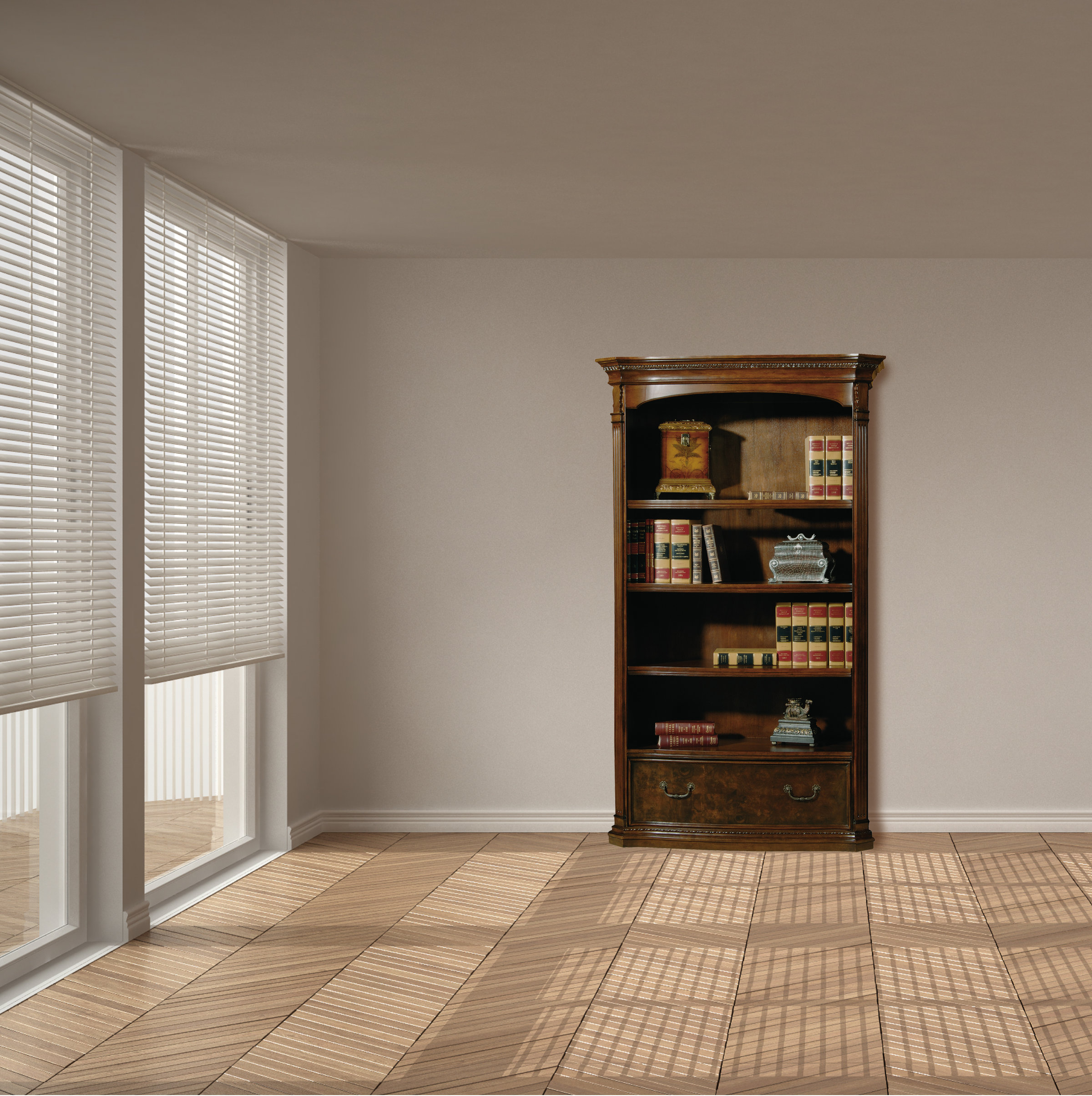 Hekman Caylee 84" H x 50" W Solid Wood Standard Bookcase | Perigold