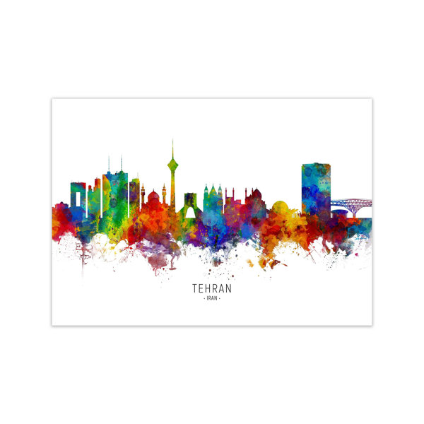 Ebern Designs Tehran Iran Skyline by Michael Tompsett - Print | Wayfair.ie