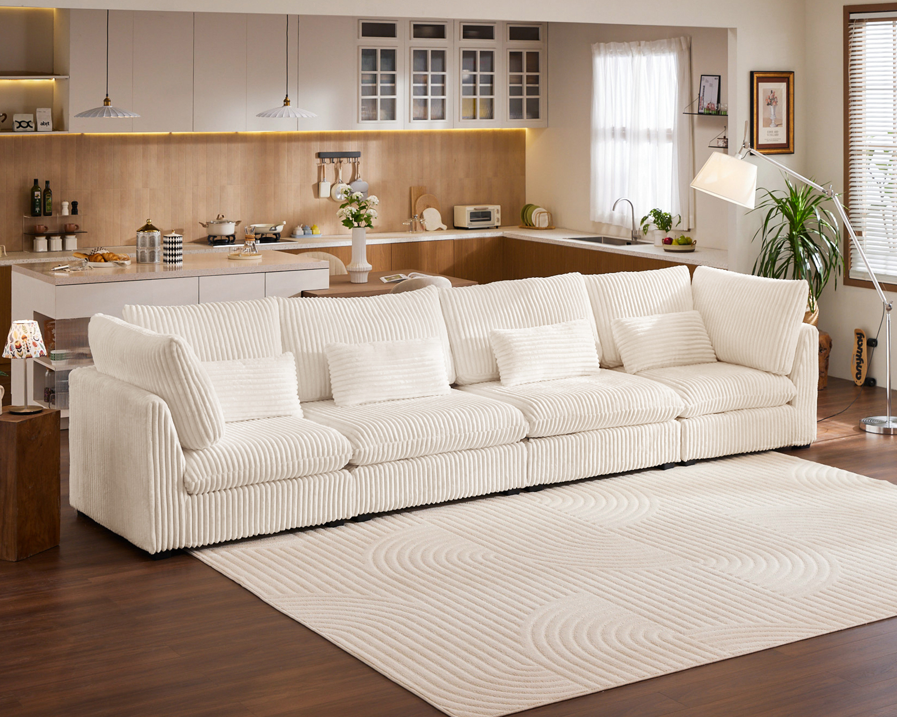 Hokku Designs Cloud Sectional Oversized Modular Sofa,160" 4 Seater ...