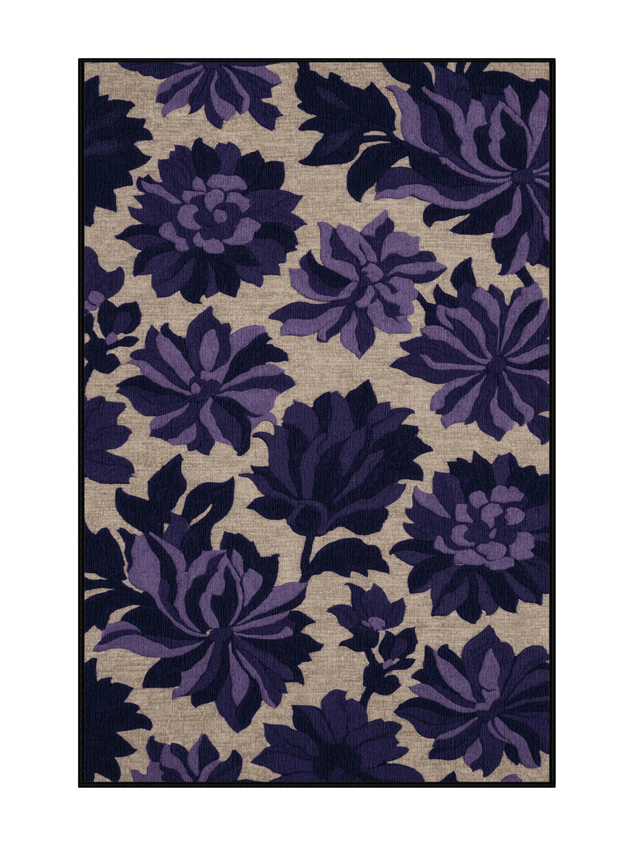 Hokku Designs Washable Violet Flowers Vegetables Area Rug | Wayfair