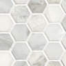 MSI Arabsecato Carrara 1" Hexagon 12 in. x 12 in. Honed Marble Mosaic ...