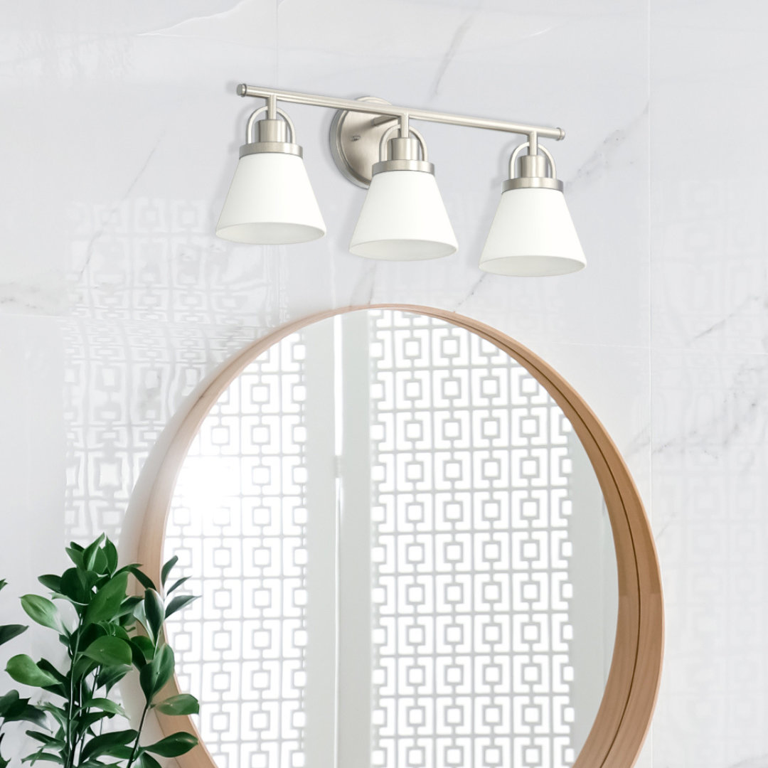 Longshore Tides Tula 3-Light Cone Vanity Light | Wayfair