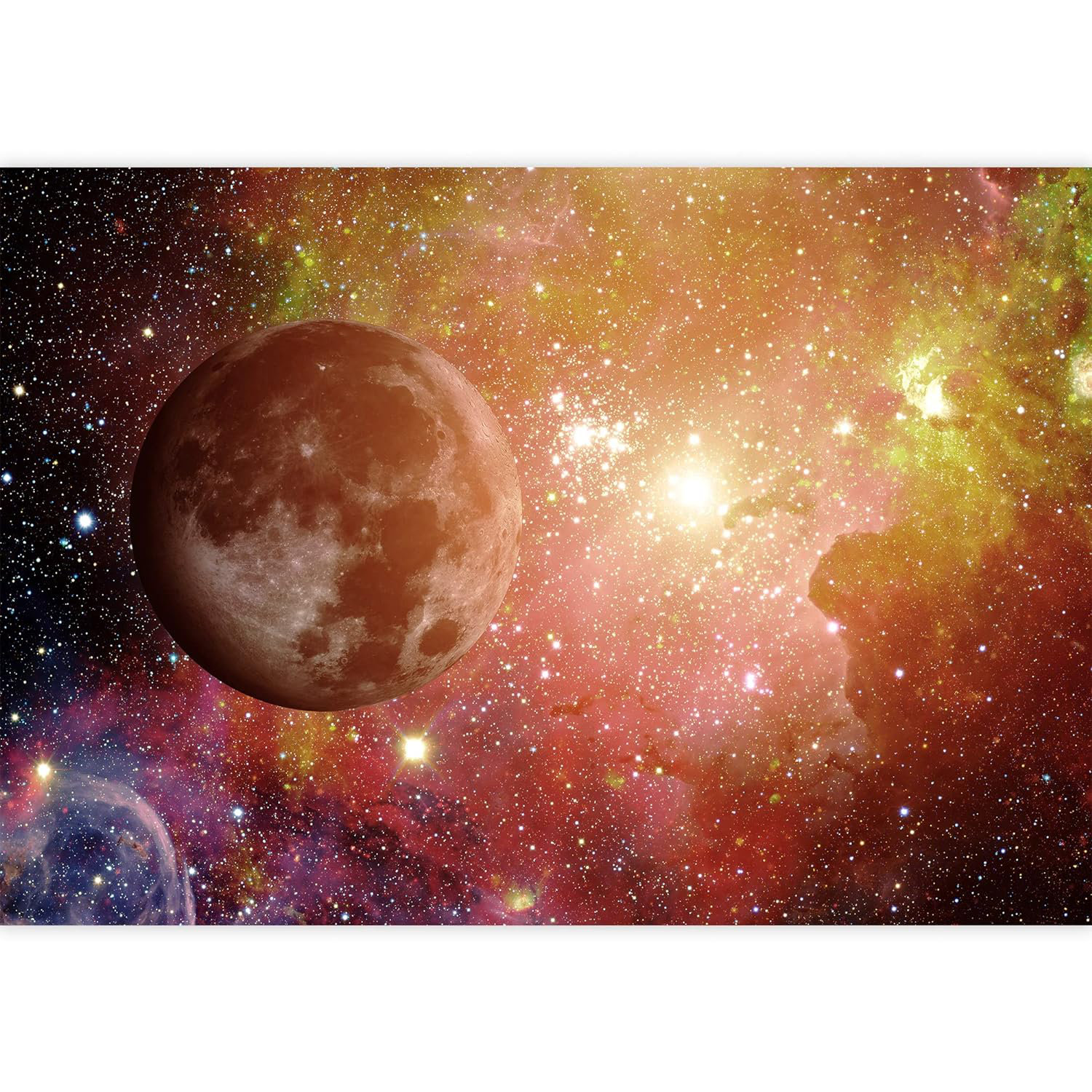 IDEA4WALL Pink Solar Cosmic Galaxy Space & Astronomy Fantasy & Sci-Fi Decoration Wall Paper ...