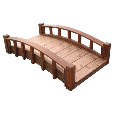 SamsGazebos Artisan Japanese Wood Garden Bridge & Reviews | Wayfair