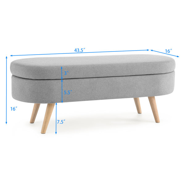 Ivy Bronx Makanna Upholstered Storage Ottoman | Wayfair
