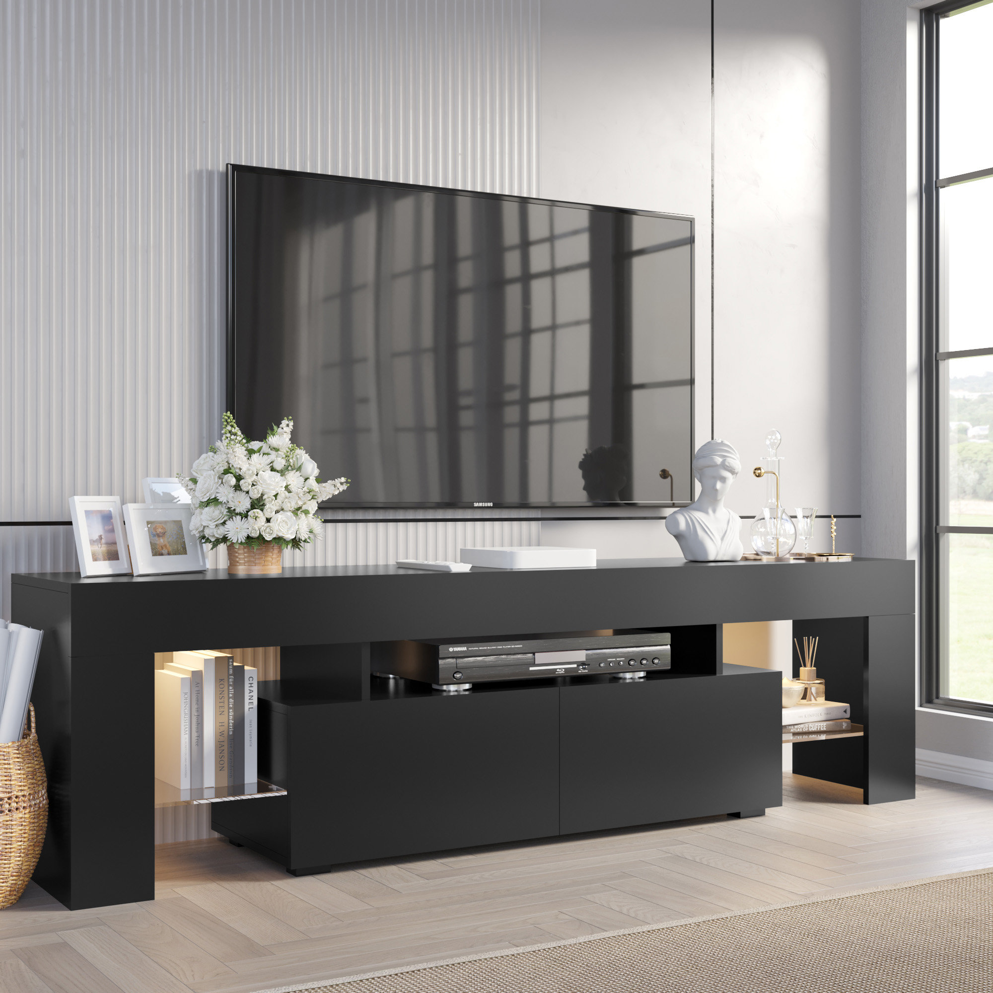 Orren Ellis Manjesh 63'' Media Console, TV Stand for TV up to 70 ...