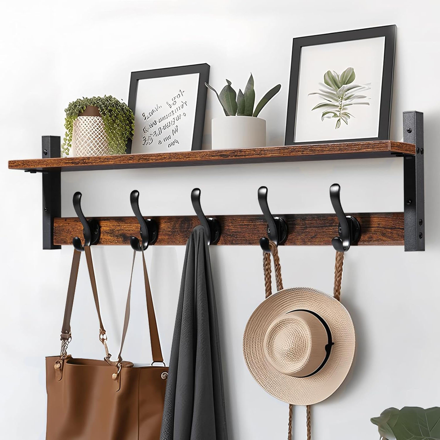 Trent Austin Design® Wimmer Wall 5 - Hook Wall Mounted Coat Rack ...