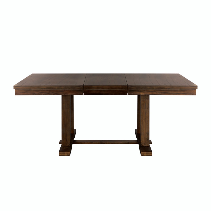 Millwood Pines Markleeville Extendable Trestle Dining Table | Wayfair