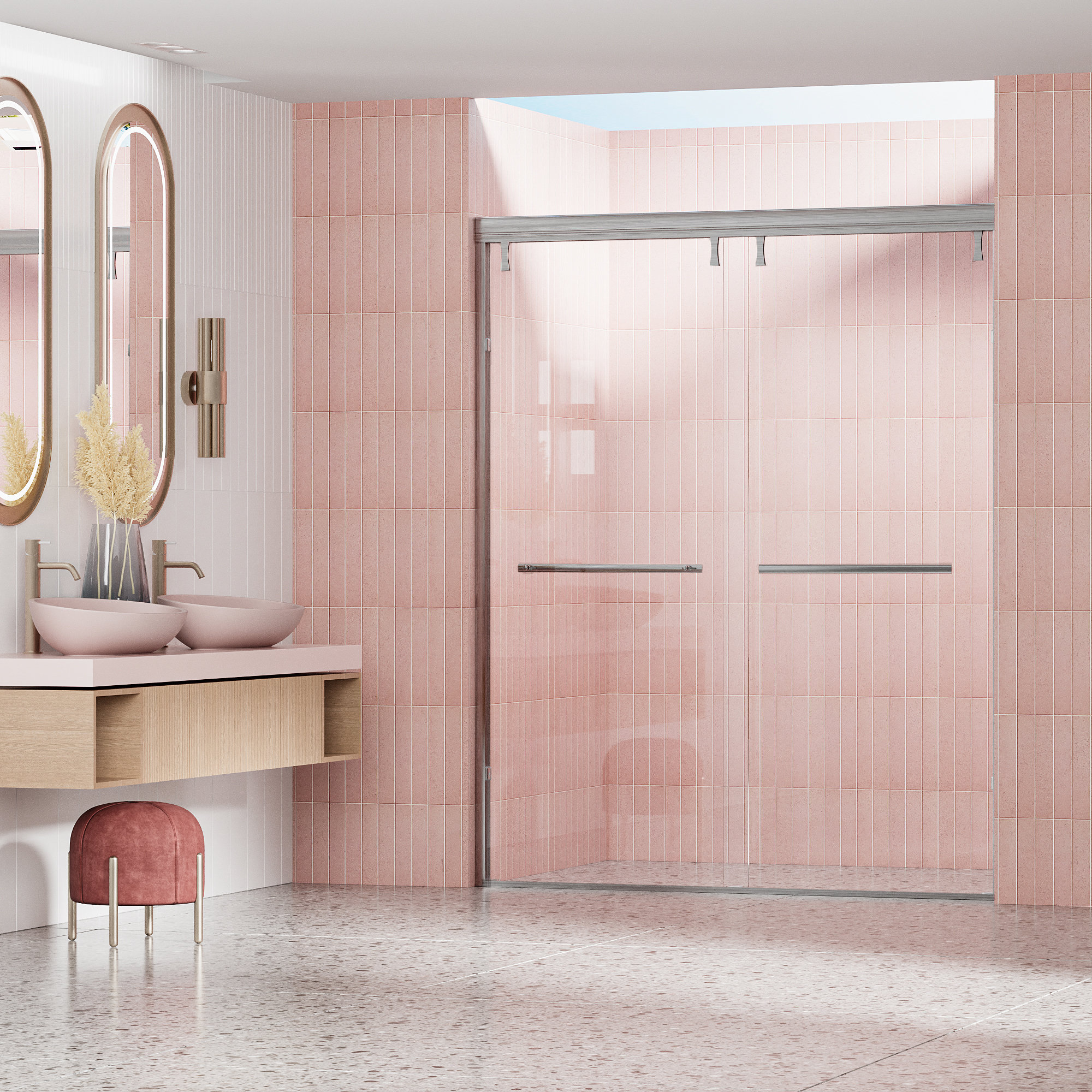 RELOVED HOME DESIGNS, LLC 44 - 48 in W x 72 in H Dual Slide Closing ...