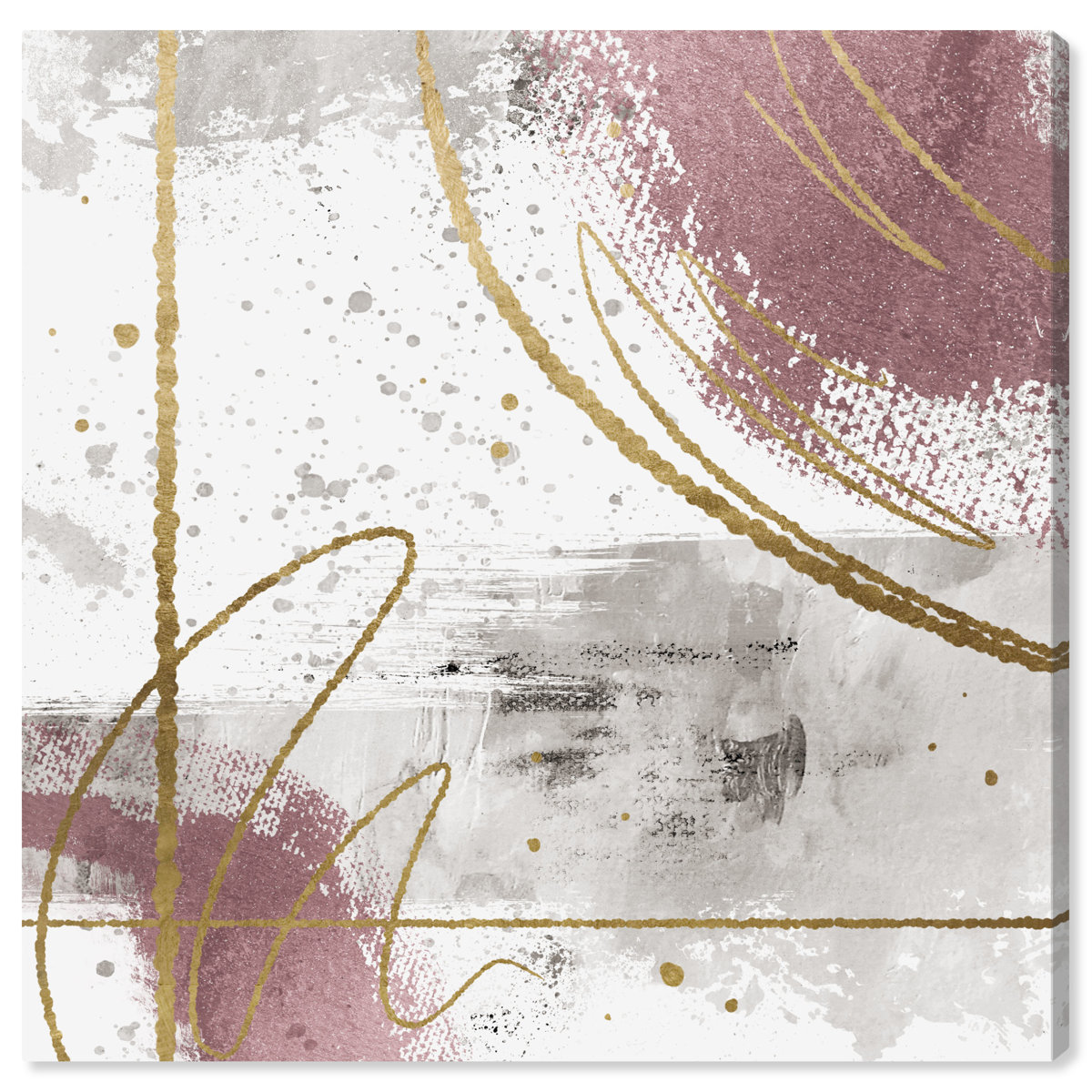 Mercer41 Abstract Mauve in Shapes Shapes Graphic Art Print | Wayfair