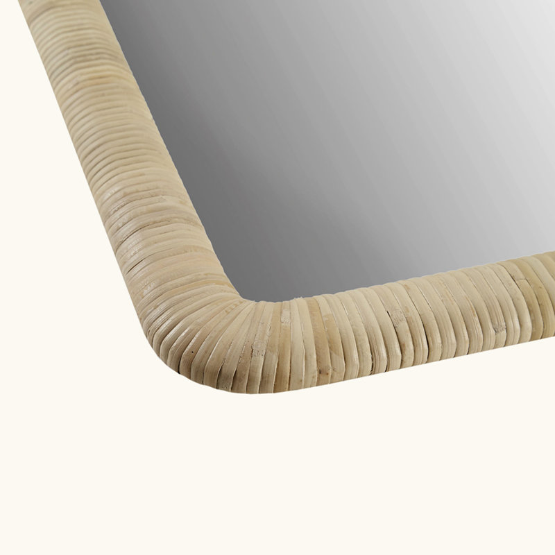 Bay Isle Home™ Natural Rattan Rectangle Wall Mirror | Wayfair